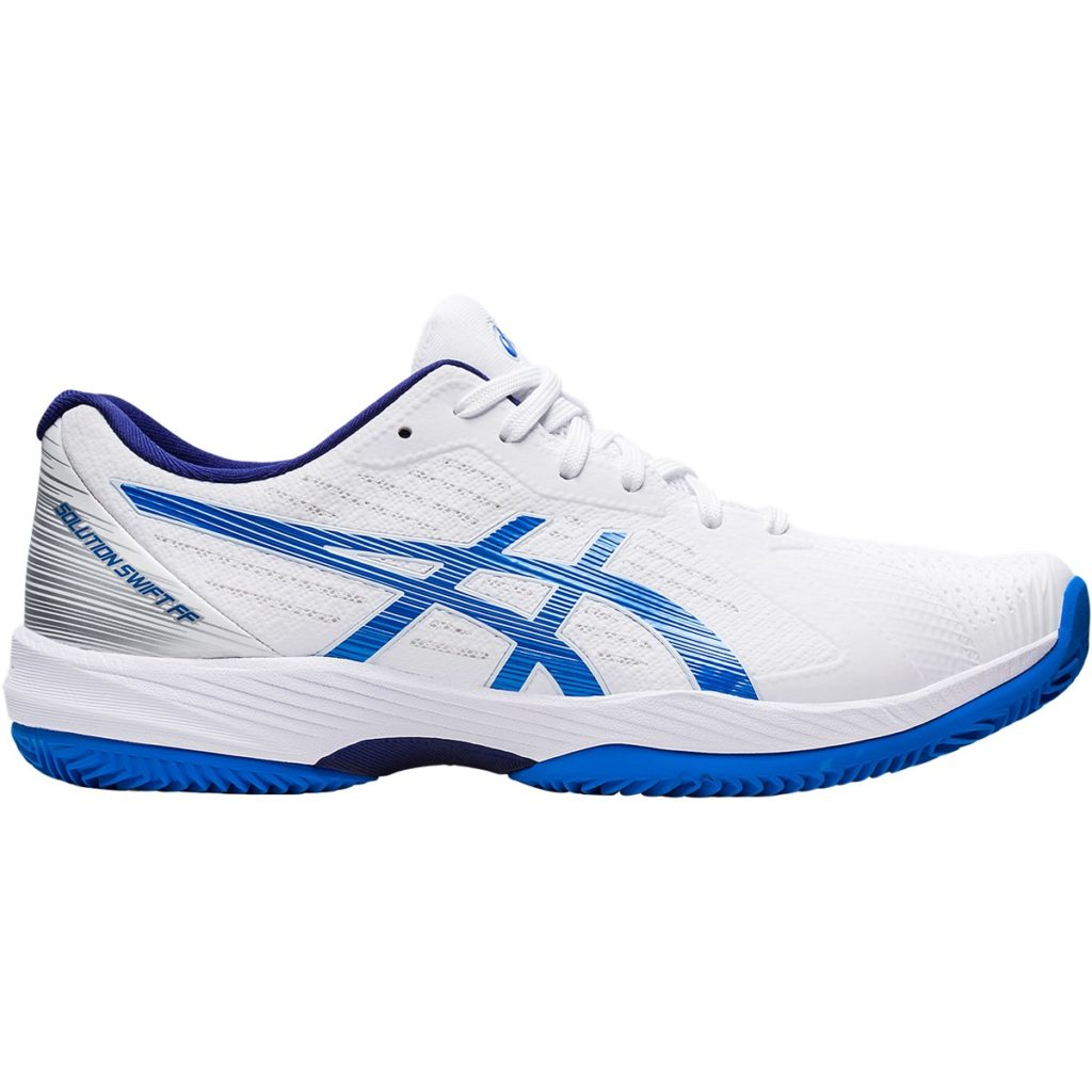 Asics - Solution Swift FF Clay (White/Electric blue) - Rapid String